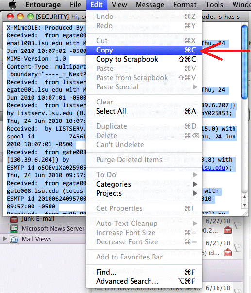 E-mail: Obtain the E-mail Header Message (By Client) - GROK Knowledge Base