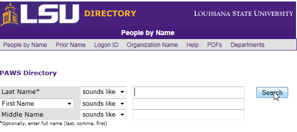 myLSU Portal: LSU Directory - GROK Knowledge Base