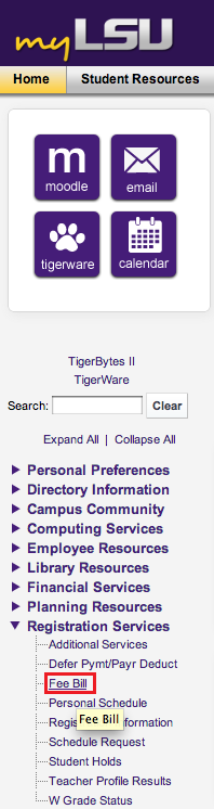 myLSU Portal: Pay My Fee Bill - GROK Knowledge Base