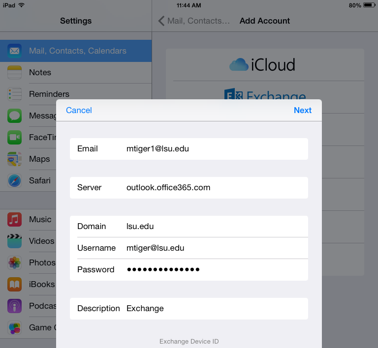 LSUMail: Set Up Device | iPad - GROK Knowledge Base