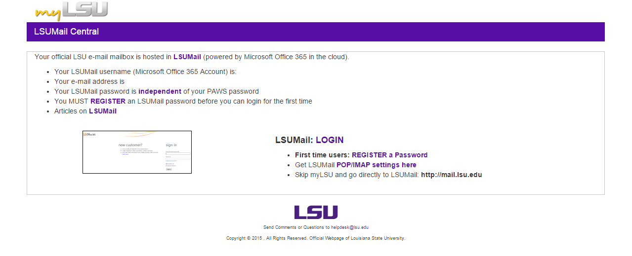 LSUMail: Overview - GROK Knowledge Base