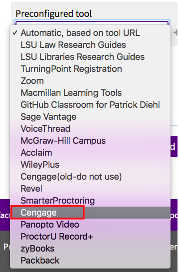 Moodle: Activities & Resources: External Tools: Cengage - GROK Knowledge Base